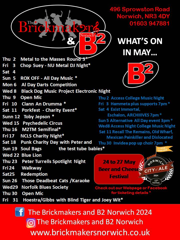 Gig Guide – Brickmakers – The Brickmakers