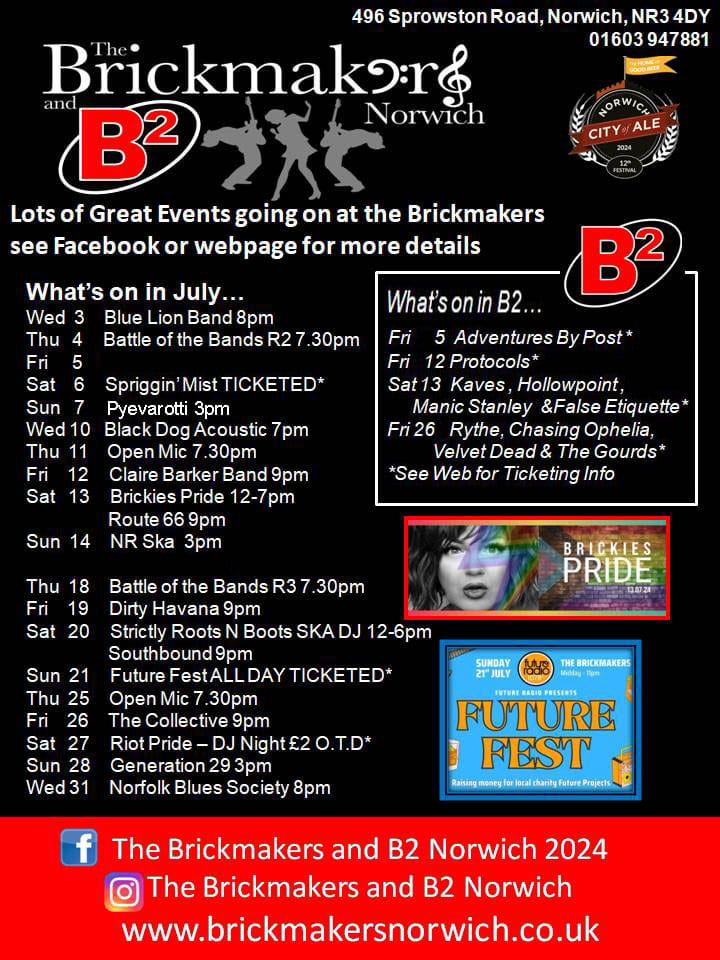 Gig Guide – B2 – The Brickmakers